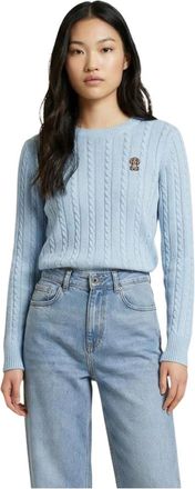 Jacqueline de Yong Jacqueline de Yong, Femme, Pulls, Bleu, Taille: 38 FR Tricot &agrave; Col Rond et Manches Longues