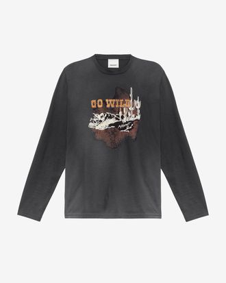 Isabel Marant T-shirt Leiloha - Homme - Noir D&eacute;lav&eacute; - Taille XL - Isabel Marant