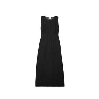 Le Kasha Schwarzes Leinen Cover Up Kleid - - Dresses - Damen - Schwarzk - M/L