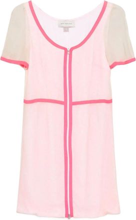 Gemy Maalouf robe courte à fermeture zippée - Rose