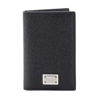 Dolce & Gabbana Schwarzes Lederportemonnaie mit Kartenf&auml;chern - - Accessories - Herren - Schwarzk - ONE SIZE