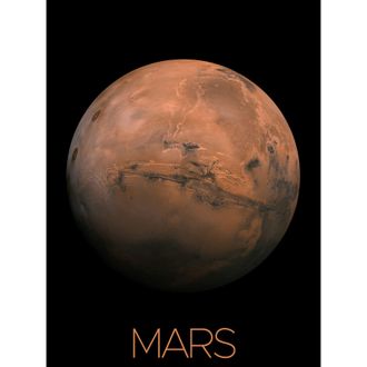 Artery8 NASA Our Solar System Mars Planet Hemisphere Image Unframed Wall Art Print Poster Home Decor Premium