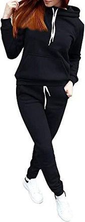 Onsoyours Combinaison De Sport pour Femme Survêtement Jogging Costume Manches Longues Haut À Glissière + Pantalon Femme Loisirs 2 Pièces Pull À Capuche Vêtement