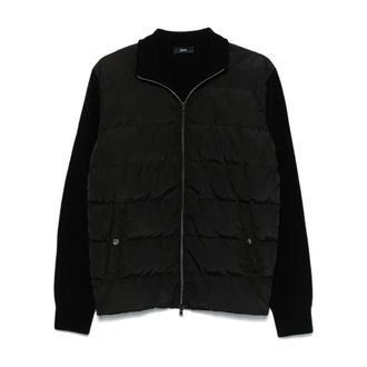 Herno Homme, Vestes, Noir, Taille: M Cardigan Tricoté et Rembourré