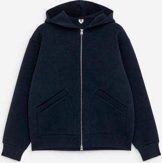 Arket Scuba-Kapuzenjacke Mit Rei&szlig;verschluss -Blau