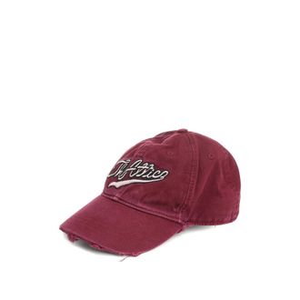 The Attico Femme, Accessoires, Rouge, Taille: S Casquette Bordeaux Logo Brod&eacute;