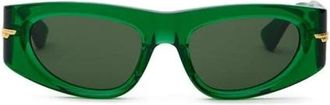 Bottega Veneta Homme, Accessoires, Vert, Taille: ONE Size Lunettes de soleil en ac&eacute;tate
