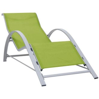vidaXL Sonnenliege Textilene und Aluminium Gr&uuml;n vidaXL