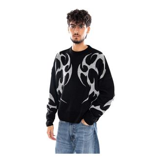Dolly Noire Spikes Boxy Sweater - - Knitwear - Herren - Schwarzk - XL