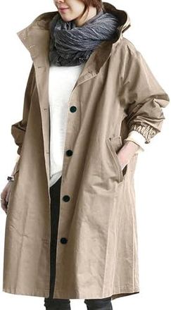 Generic Manteau De Pluie Femme Coupe Vent Veste Imperméable Longue Vetements Impermeable Imperméables Manteaux À Capuche Ciré Poncho Veste de Hiver Long Femme
