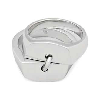 Tom Wood Homme, Accessoires, Gris, Taille: 62 MM Juci Ring