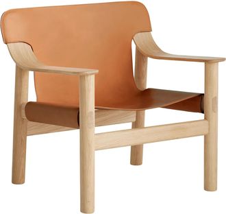HAY Fauteuil Bernard en ch&ecirc;ne et cuir, Shane Schneck Hay