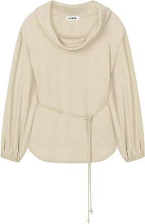 &Aacute;eron Femme, Blouses et Chemises, Beige, Taille: 40 FR Soraya Satin Top