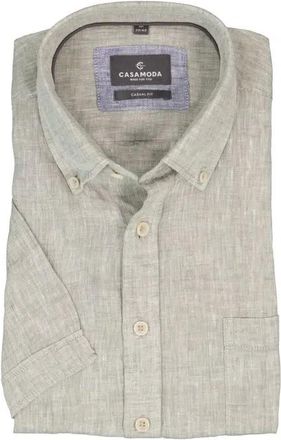 Casamoda CasaModa Herren Kurzarmhemd gr&uuml;n Leinen