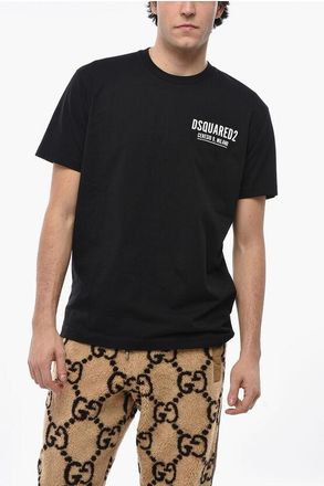 Dsquared2 Solid Color Crew-neck T-Shirt with Contrasting Logo size Xl