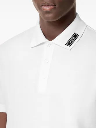 Versace Logo Piquet Polo - White