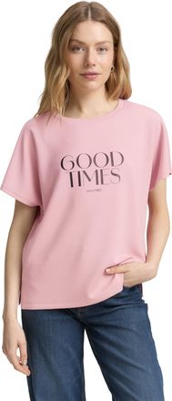 Tom Tailor Henley Langarmshirt mit Muster, Printed Blue White minimal, XXL