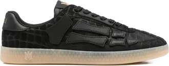 Amiri Crocodile-embossed Leather Sneakers