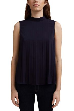 Esprit Damen 041EO1F321 Bluse, 400/NAVY, 34