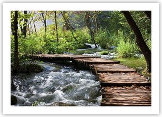 Arttor Wandposter Art Prints 70x50cm Poster ohne Rahmen Park natur gr&uuml;n b&auml;ume K&uuml;che Wanddeko Bild Wand Kunstdruck Deko Wandbilder Dekoration Wohnzimmer Schla