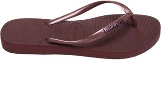 Havaianas Femme, Chaussures, Rouge, Taille: 35 EU Slim Logo Metallic