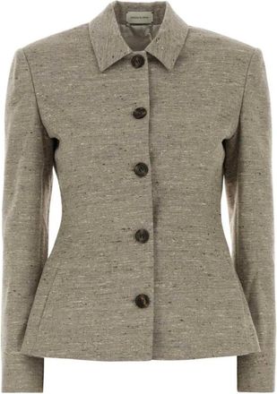 Magda Butrym Femme, Vestes, Gris, Taille: 36 FR Veste textur&eacute;e boutonn&eacute;e