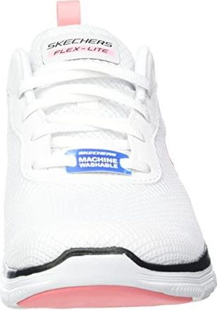 Skechers Femme Flex Appeal 4.0 Brilliant View Basket, White Mesh Black Pink Trim, 37 EU