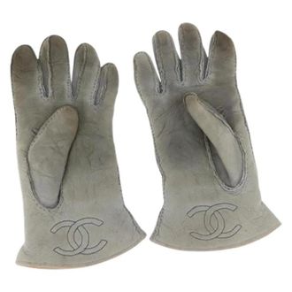 Chanel Pre-owned Lederhandschuhe - - Pre-owned - Damen - Blau - ONE SIZE