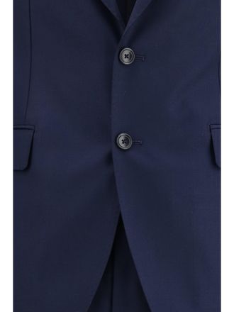 Tagliatore Mens Suit Single-Breasted Virgin Wool Navy Fleece Suits