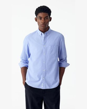 Arket Oxford-Hemd Mit Normaler Passform -Blau
