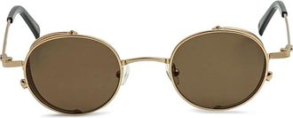 Epos lunettes de soleil Tarsis à monture ronde - Or