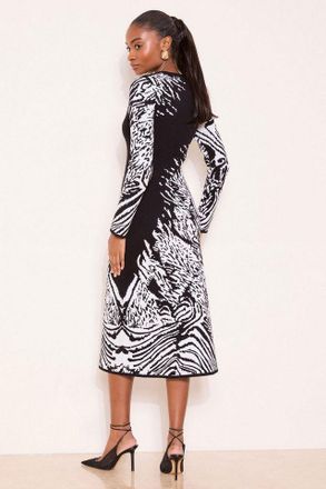 Lipsy Midikleid Lipsy Fit and Flare Midi-Strickkleid, Regular (1-tlg)