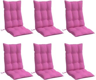 vidaXL Coussins de chaise &agrave; dossier haut lot de 6 rose tissu oxford Vidaxl