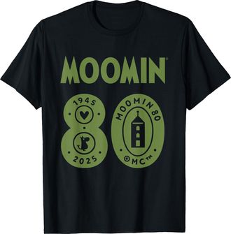 Moomin 80th Anniversary 1945-2025 Gro&szlig;es Text-Logo T-Shirt