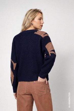 Monari Strickpullover Regular fit mit Musterdetails