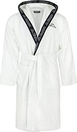 Kappa Peignoir unisexe à capuche 100 % coton Taille S à 4XL, Blanc., 3XL