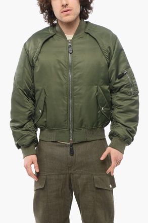 Alexander McQueen Padded Bomber Jacket with Removable Sleeves Alexander McQueen