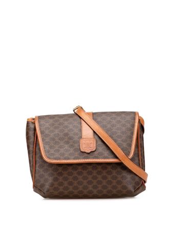 Celine 2009 Macadam Coated Canvas Umh&auml;ngetasche - Braun