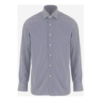 Alessandro Gherardi Homme, Chemises, Bleu, Taille: 2XL Chemise en coton ray&eacute;