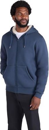 Mountain Warehouse Sweat à Capuche réglable doublé Borg Dalton pour Homme - Doublure Polaire, Sweat-Shirt zippé, Poche Kangourou - Idéal pour Les activités de Plein air 