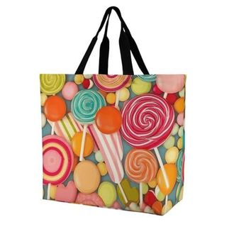 Generic Motif De Sucettes Sac Fourre Tout Pliable Sacs De Courses Grand Sac Courses Pour Voyage Gym Travail