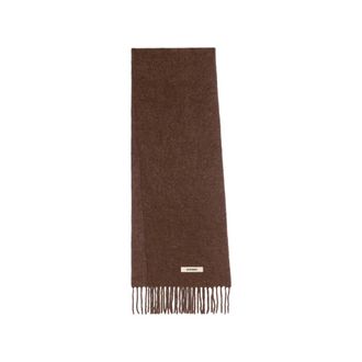 Jacquemus unisex, Accessoires, Brun, Taille: ONE Size Écharpe Hiver Mohair Alpaga Laine Marron