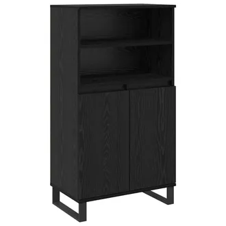 vidaXL Credenza Nero 60 X 36 X 110 Cm Legno Multistrato - Vidaxl