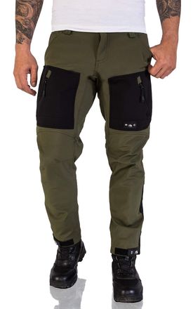 Rock Creek Herren Softshell Hose Cargohose Outdoorhose Wanderhose Herrenhose Wasserdicht Skihose Arbeitshose Winter Hose H-196 Dunkelgr&uuml;n 2XL