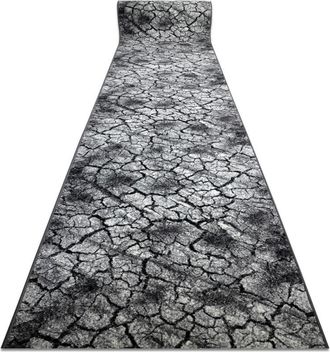 RugsX Rugsx - L&auml;ufer silver Terra rissiger Boden grau 100cm grey 100x180 cm