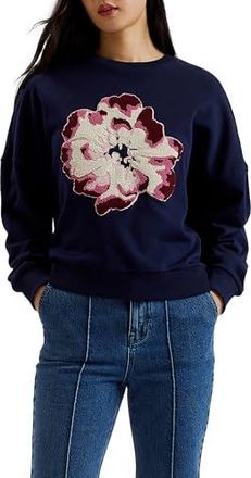 Ted Baker Wmb-raynahh-Graphic Floral Sweatshirt Maillot de survêtement, Bleu Marine, 42 Femme