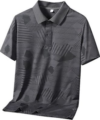 Generic Polo de golf à manches courtes pour homme - Protection UV - Manches courtes - Avec poche de poitrine - Séchage rapide - Respirant - Sport extérieur - 