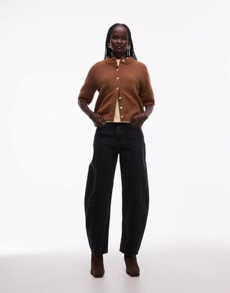 Arket Jean bouffant - Noir d&eacute;lav&eacute;