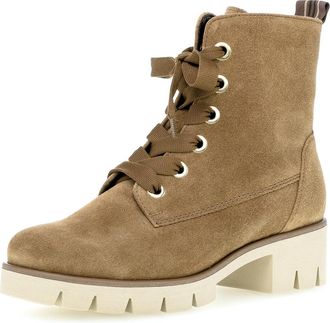 Gabor Damen Combat Boots, Frauen Stiefeletten,Wechselfu&szlig;bett,Best Fitting,Winterstiefel,Winterschuhe,gef&uuml;ttert,Lion (Panna),38 EU / 5 UK