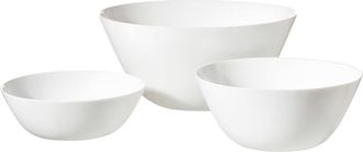 Ritzenhoff & Breker Schale Set fresh &Oslash; 16/18/24 cm wei&szlig; Opal Glas Mikrowellengeeignet